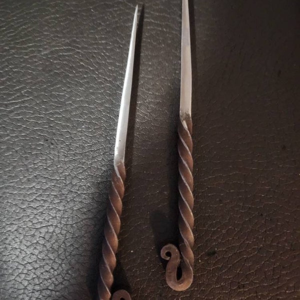 Hand-forged Medieval-style Iron Eating Fork Sticks – Rustic Historical ...