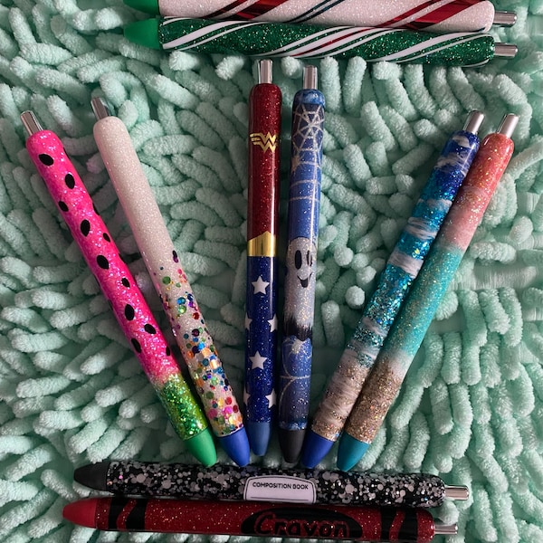CHRISTMAS Candy Cane Stick Glitter Pen || Inkjoy Glitter Pen ...