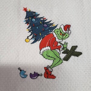 Grinch Line Art Embroidery Design Grinch Face Line Embroidery - Etsy