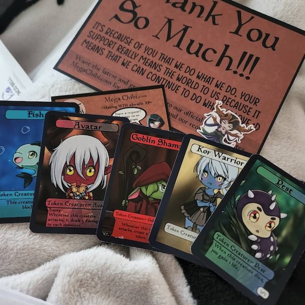 Chibi Mtg Pick Any 5 Creature Tokens, Emblems, or Lands- Super Adorable ...