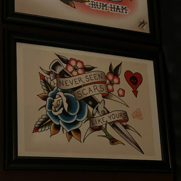 Nanalan monster Inspired Tattoo Flash Style High Quality A4 Print - Etsy