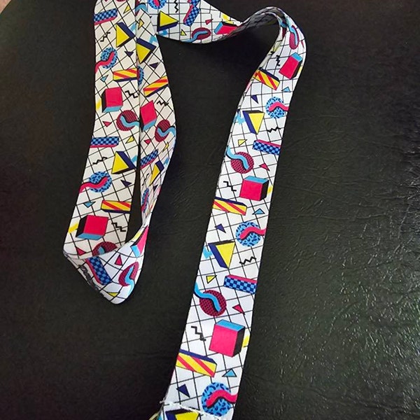 Retro Memphis Design 80's 90's Geometric Inspired Lanyard W/ Lobster ...