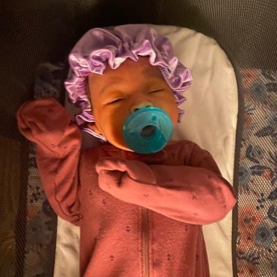 Metallic Satin Set, Satin Adults Bonnets, Eye Mask, Scrunchy ...