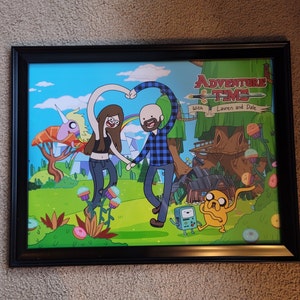 Adventure Time Cartoon Custom Portrait Illustration Couple - Etsy