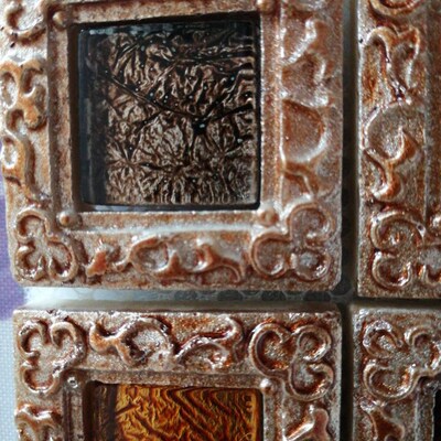 Glass Backsplash Tile Brown Mosaic Window Pattern Bathroom Wall Tiles ...