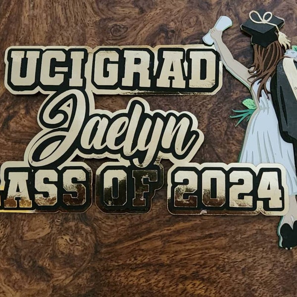 3D Layered Girl Graduation Bundle SVG EPS, 3D Layered Student, Class of ...