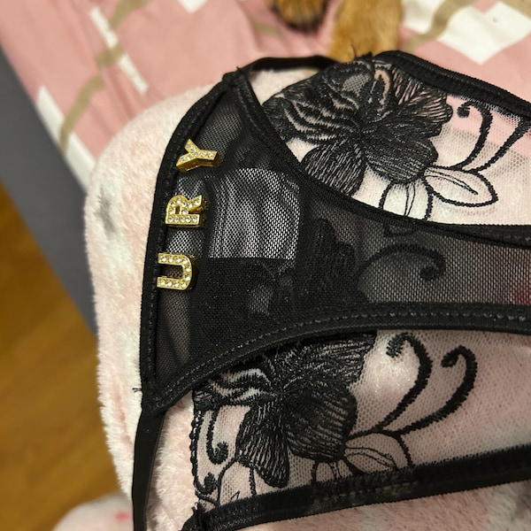 Removable Name Thong,custom Thong G-strings With Gold Charms Name ...