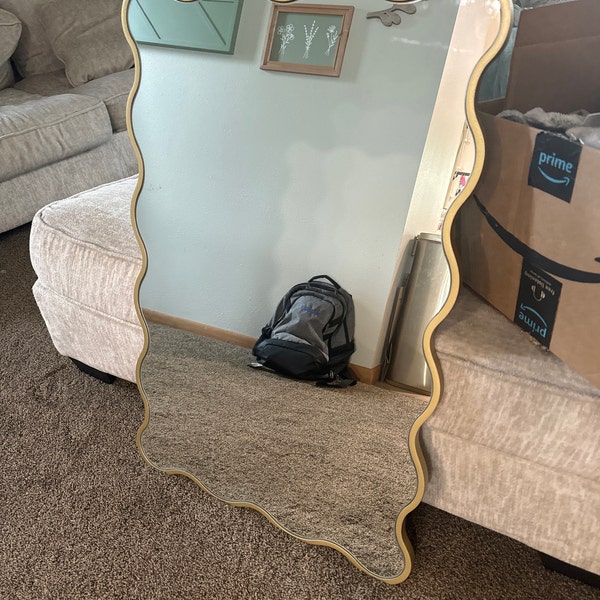 Squiggly Mirror, Wavy Mirror, Wiggle Mirror, Funky Wall Mirror ...