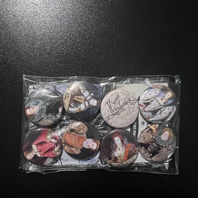 The Tudors King Henry VIII and His Six Wives Set of 8 Pins or Magnets ...