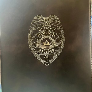 Personalized Portfolio for Police, Law Enforcement Padfolio With Badge ...