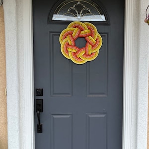 Autumn Wreath, Upcycled Lobster Rope, Maine Made Nautical Wreath, Fall ...