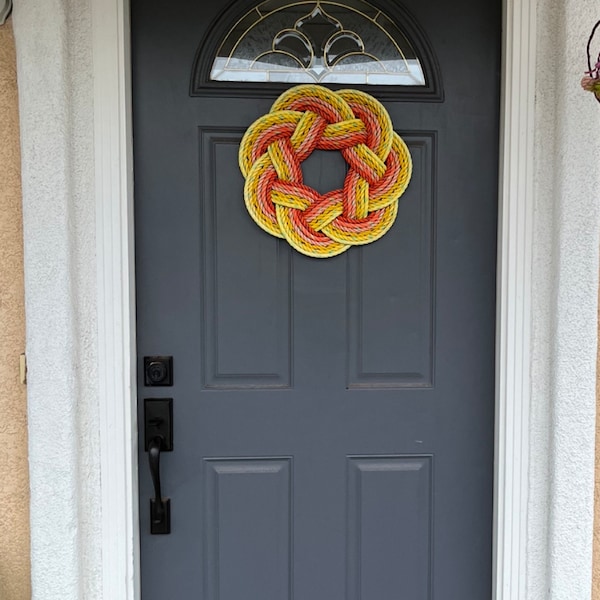 Autumn Wreath, Upcycled Lobster Rope, Maine Made Nautical Wreath, Fall ...