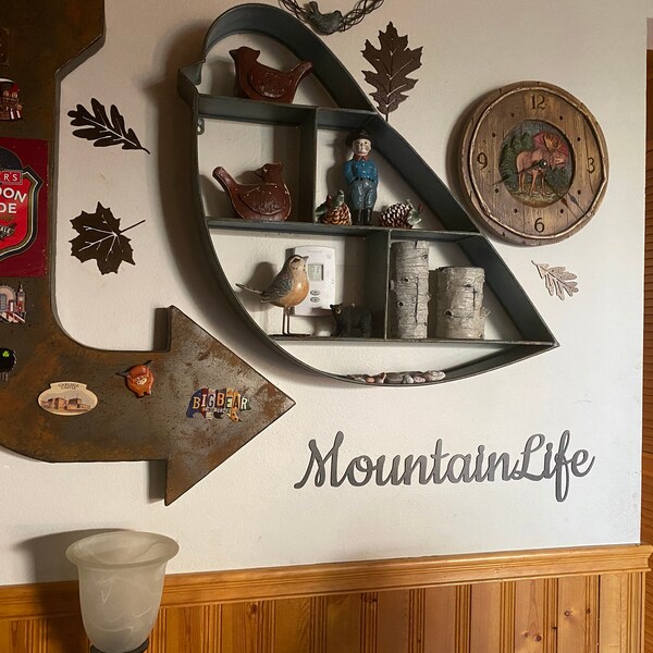 Mountain Life (23" Long) Metal Word Art Sign Made From Raw Steel - Etsy