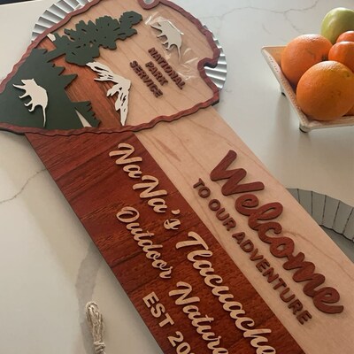 National Park 3D, Custom Family Name Sign, Gift Teach Back to School ...