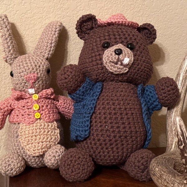 Small - Peter Rabbit Crochet Pattern, Amigurumi Pattern, Amigurumi ...