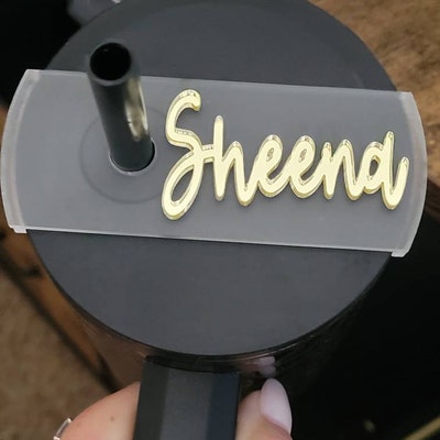 3D Name Tumbler Topper Simple Modern Lid Topper Acrylic Name Insert ...