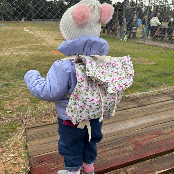 Frilled Flap Backpack PDF Sewing Pattern, VIDEO Tutorial Included, Baby ...