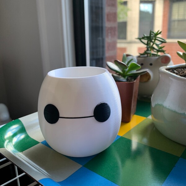 Baymax Planter: 3D Printed Big Hero 6 Desk Organizer - Etsy