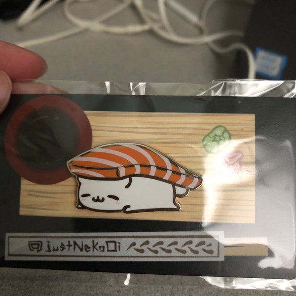 Sushi Cat Mewchi Hard Enamel Pin - Rice Kitty Nigiri 1.25"~1.5" - Etsy
