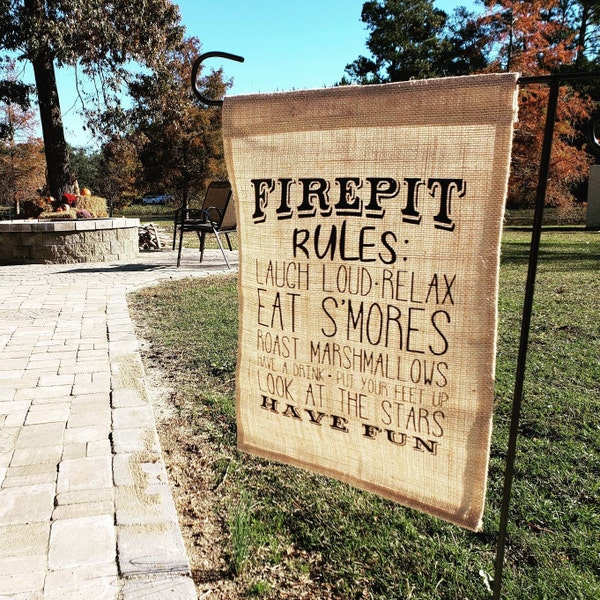 Fire Pit Rules SVG Files for Silhouette, Firepit Sign SVG, Cricut SVG ...
