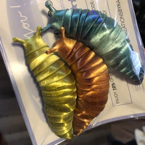 Jumbo Glow in the Dark Slug Fidget Toy Collectors Articulating Slug ...