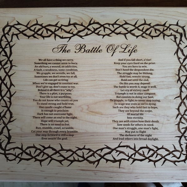 Engraved Poem, Personalized Poem in Wood, Handwritten Heirloom, Child's ...