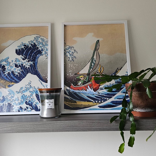 Legend of Zelda Wall Art, SET of 2 Windwaker Gaming Poster, Gamer ...