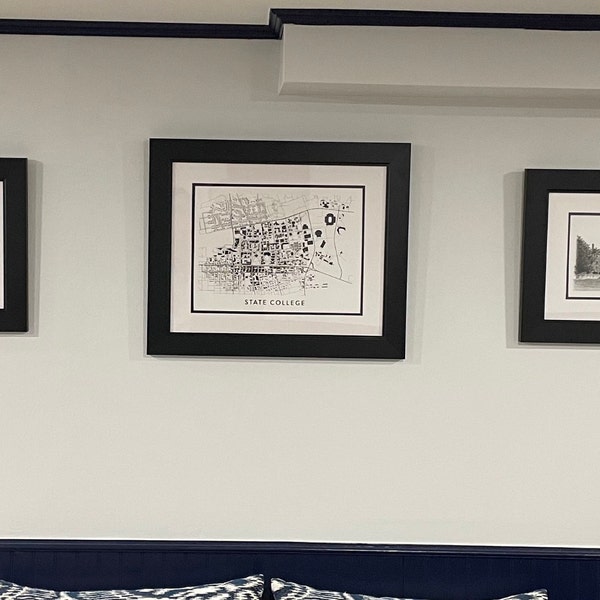 STATE COLLEGE PENNSYLVANIA Map Print / College Town Map Gifts - Etsy