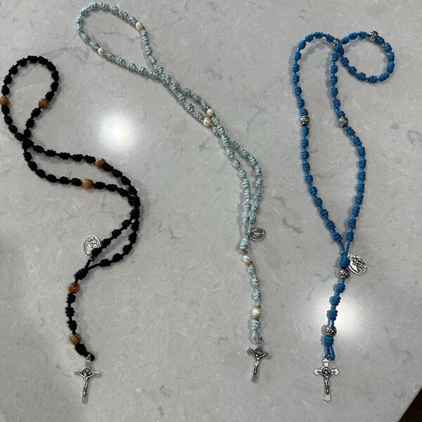 PREPARE Knotted Rosary | Rope Rosary |twine Rosary | Cord Rosary ...
