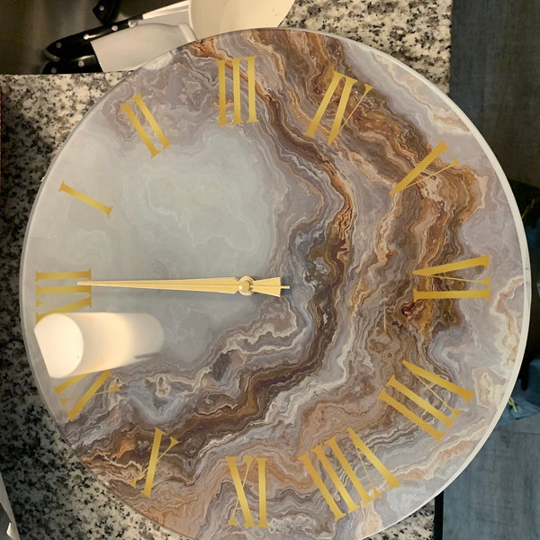 Glass Colorful Wall Clock Wall Art, Color Palette Tempered Glass Wall ...