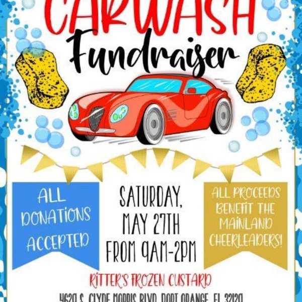 Car Wash Fundraiser Flyer, Editable Car Wash Template, Pto Church ...