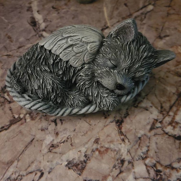 Yorkie Angel Dog Statue, Yorkshire Terrier Memorial, Silky Terrier ...