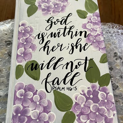 Painted Bible, Hand Painted Bible, Hand Painted Journaling Bible ESV ...