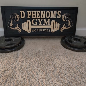 Personalized Gym name Sign Custom Home gym workout Room sign | Etsy