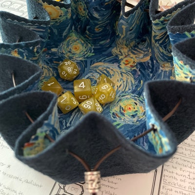 Felt Dice Bag / Tray-in-one 63 Geeky Fabric Choices Dice - Etsy
