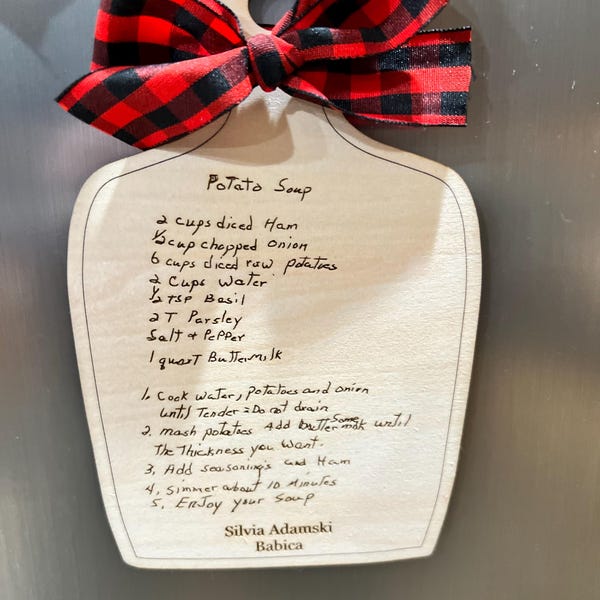 Recipe Magnet Handwritten Engraved Recipes, 5x7 Size - Etsy