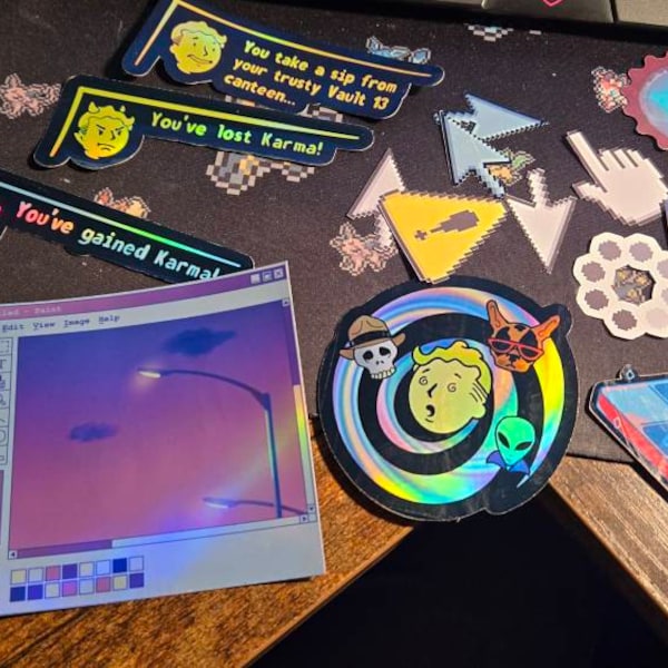 Fallout Karma Lost or Gained Handmade Holographic Vinyl Sticker - Etsy
