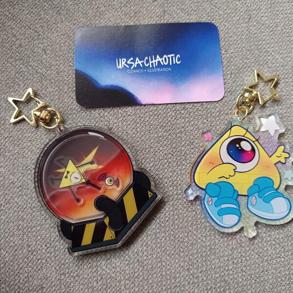 Gravity Falls Bill Cipher Book of Bill 3" Inch Holographic Acrylic ...