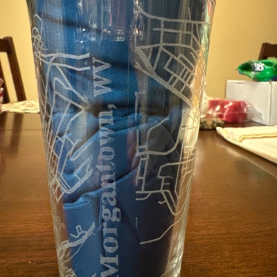 Custom City Map on Pint Glass, Whiskey Glass, Wine Glass, or Beer Can ...