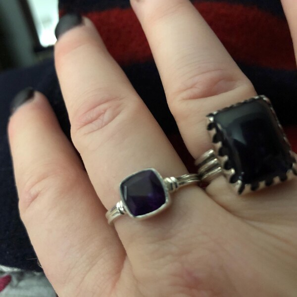 Natural Opal Ring Set* Multi Flashy Opal Ring or Her* 14K Gold Handmade ...