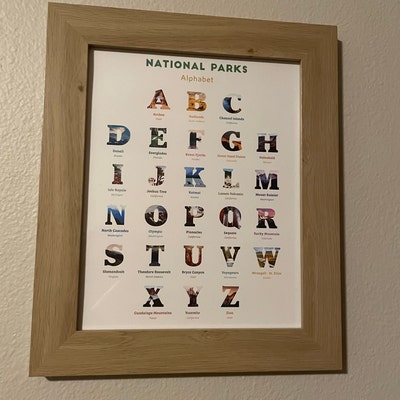 National Park Nursery Decor Alphabet Poster National Park Baby Shower ...