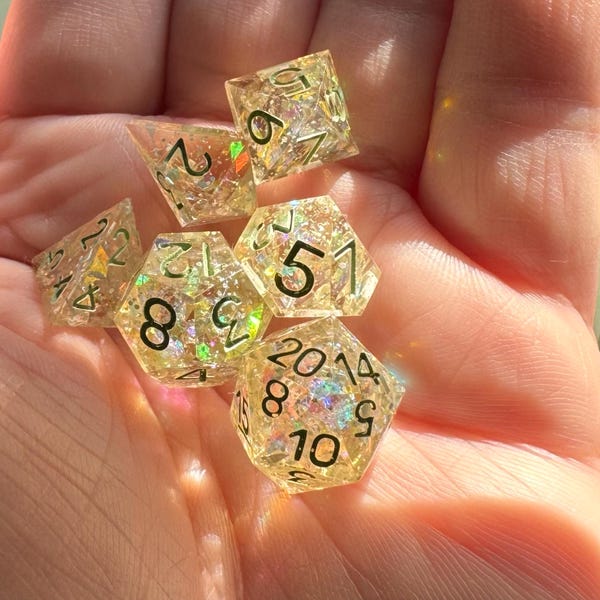 Raw Dice Set DND Sharp Edge TTRPG - Etsy