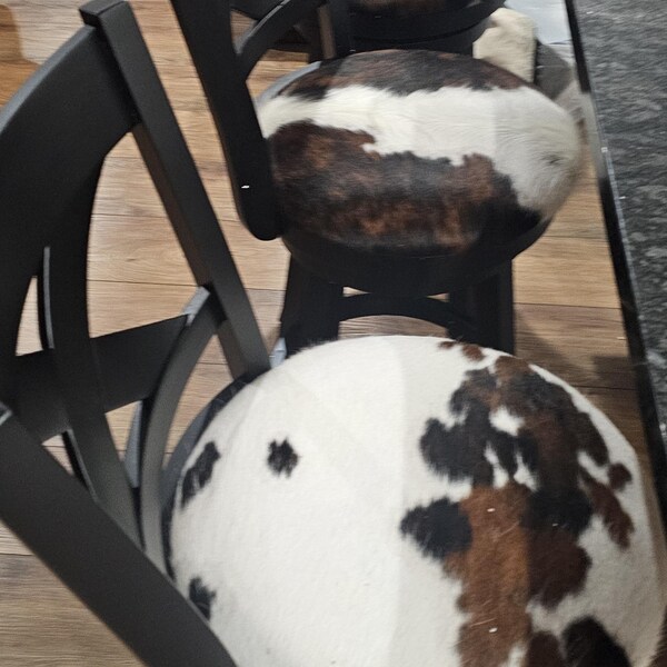 Cowhide Bar Stools, Western Furniture, Kitchen Chair, Leather Stool ...