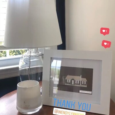 Custom House Portrait Wood Frame - Etsy