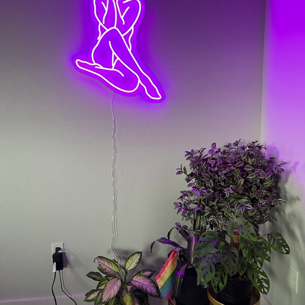 Lady Neon Sign,body Neon Sign,woman Body Neon Sign,woman Body Wall ...