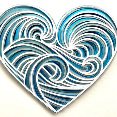 Ocean Heart Mandala SVG Files, Wedding Panel Files for Laser Cutting ...