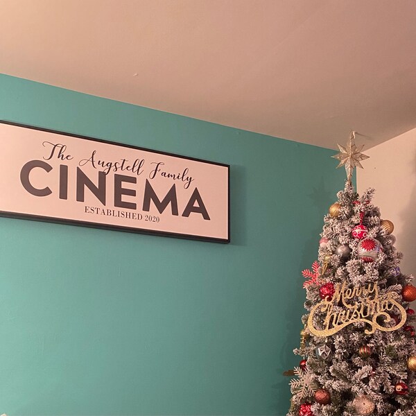 Theater Room Sign | Custom Cinema Sign | Personalized Theater Decor ...