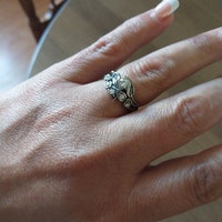 5mm ACADIA WEDDING RING Set Engagement Ring, Matching Weddng Band, 14k ...