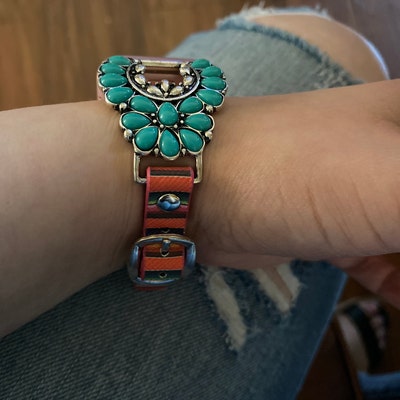 Natural Stone c Cuff Turquoise Bracelet 294 - Etsy