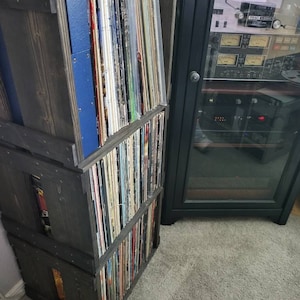 45 RPM Vinyl Record Holder Wood Crate - Etsy